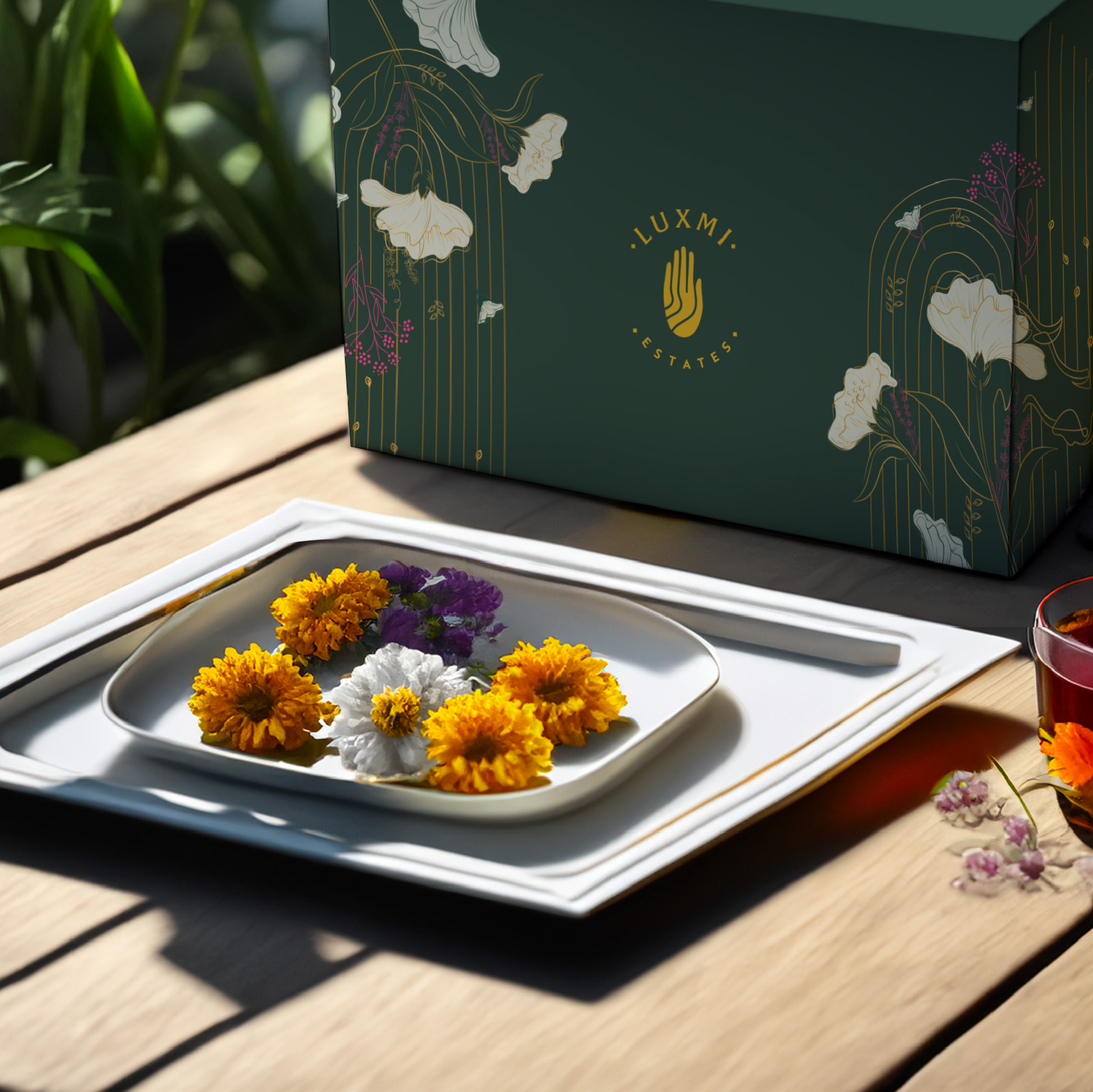 Luxmi Estates Packaging Design - Summerowlstudio.com